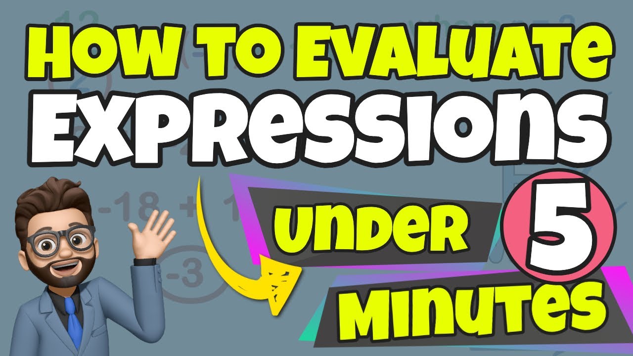 How to Evaluate Expressions in UNDER 5 MINUTES!!!! Mr. Ace Math - YouTube