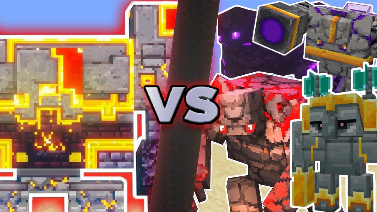 Netherite Monstrosity vs All MUTANT Golem Battle / Minecraft Battle ...