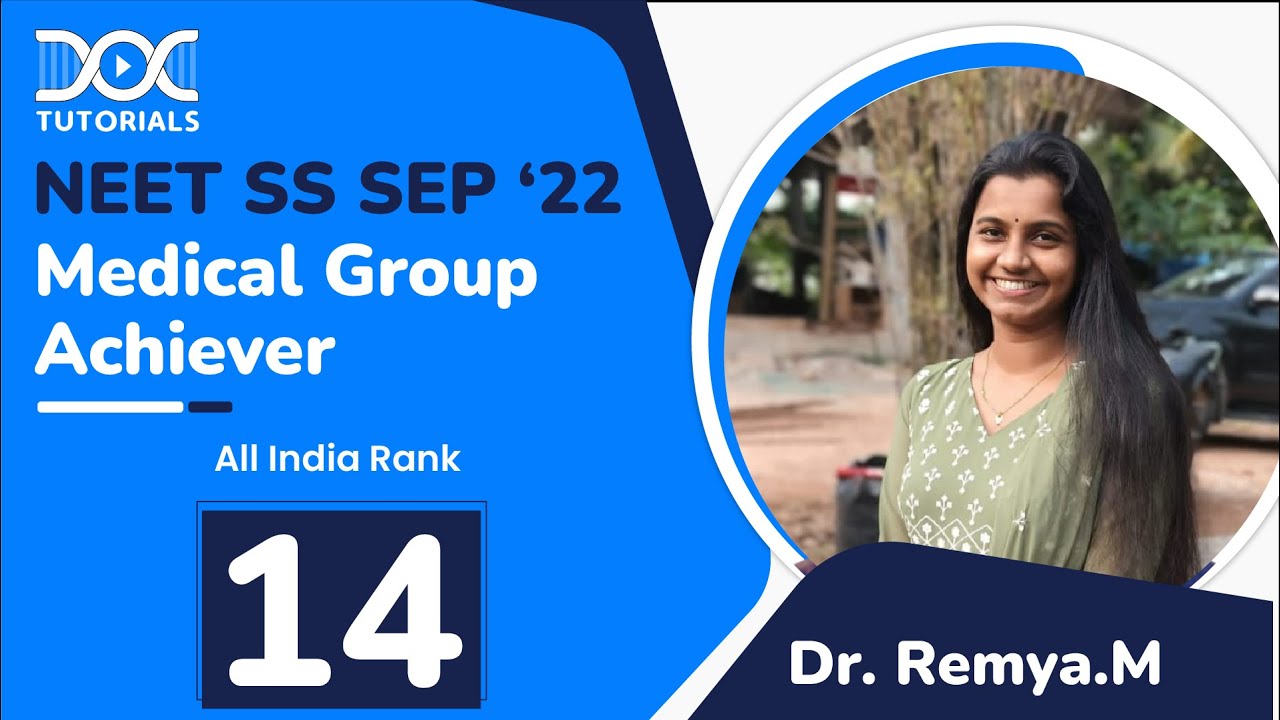 Rank 14 NEET SS ‘22 Medical Group Dr. Remya Nair interview with Dr ...