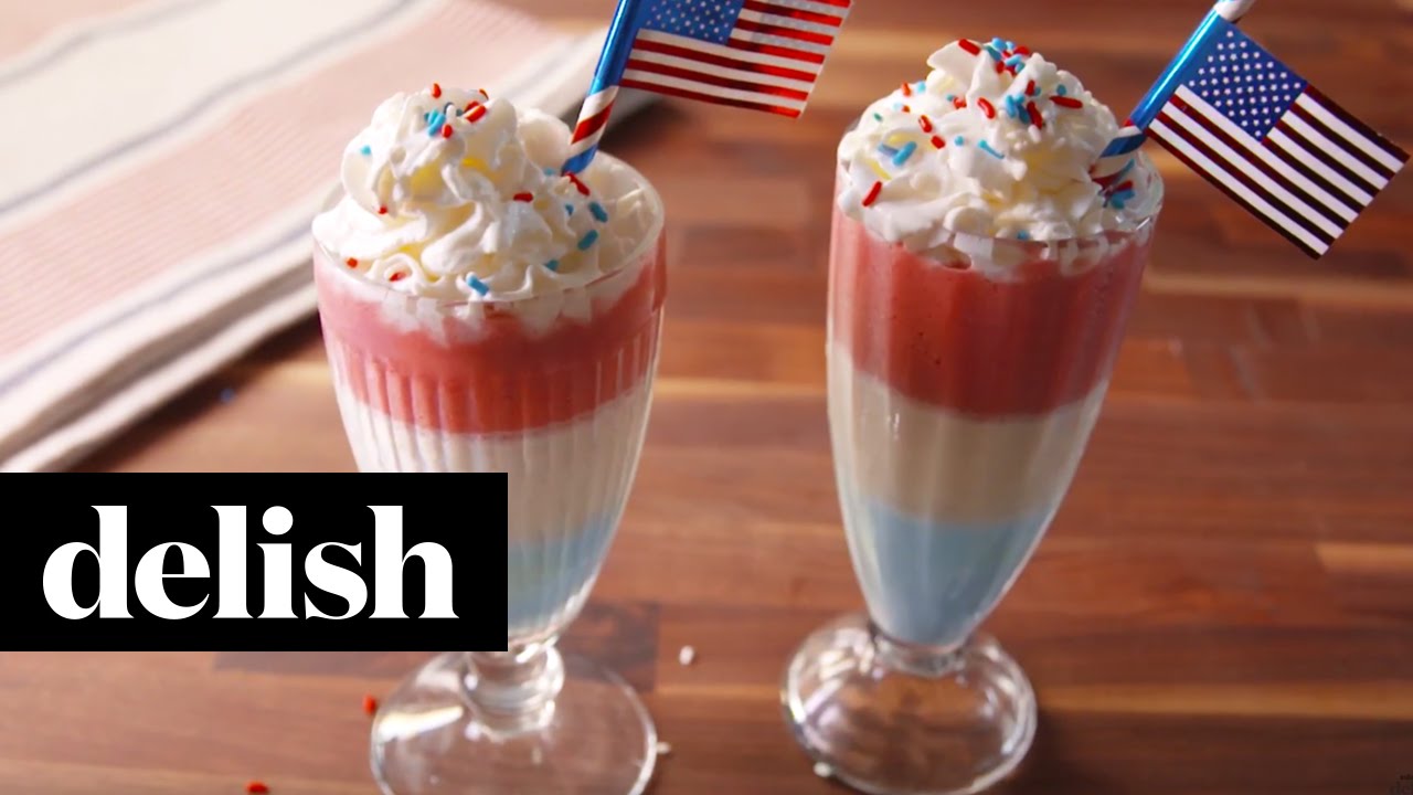 How To Make Red White and Boozy Shakes | Delish - YouTube