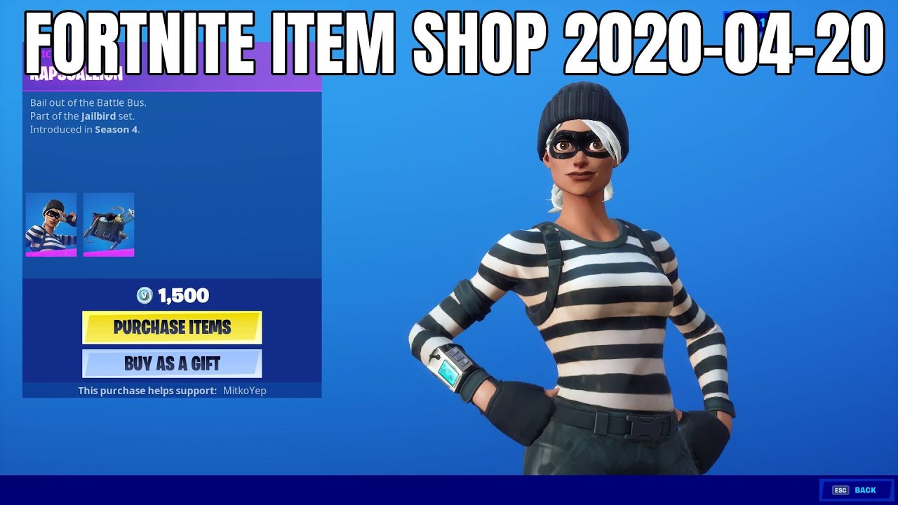 Rapscallion skin is back - Fortnite Item Shop (2020-04-20) - YouTube