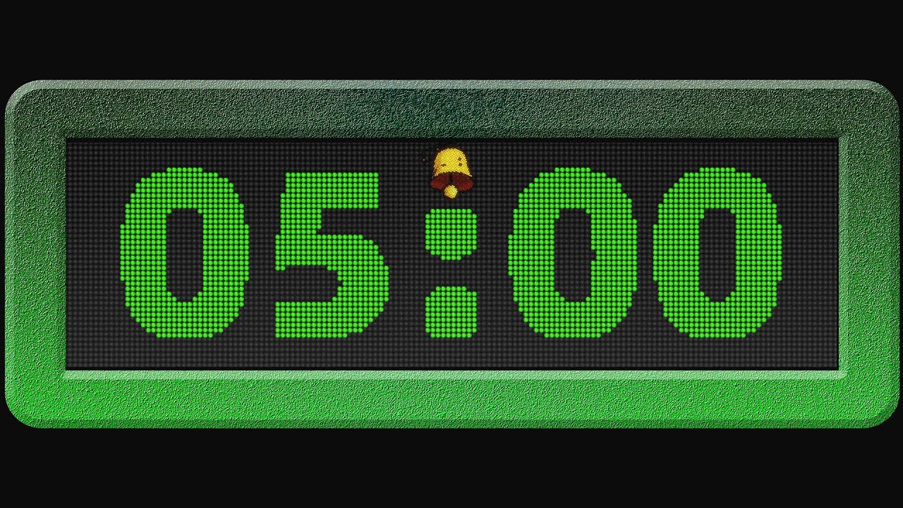5 Minute Countdown Timer with Alarm (4K Video) | LED Digital Timer ...