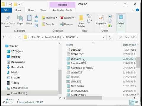 File Commands in QBASIC FILES MKDIR CHDIR SHELL Part 1 - YouTube
