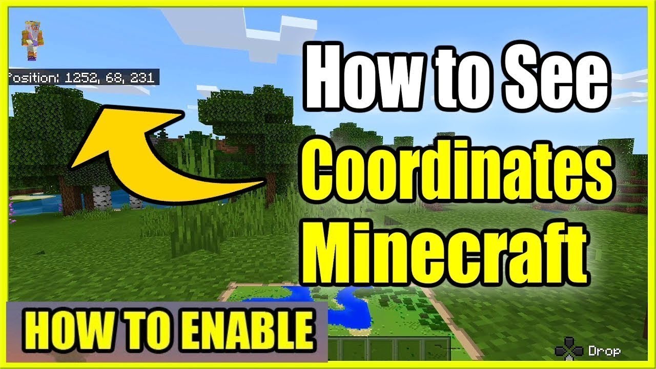How to on Coordinates in minecraft pocket edition || How to see ...