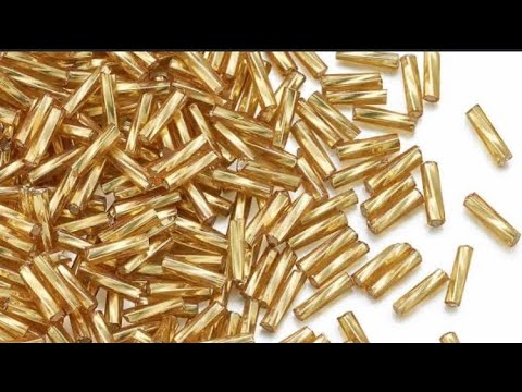 HOW TO STITCH PIPE BEADS ON FABRIC (PART 1) | BEADWORK | PIPE BEADS ...