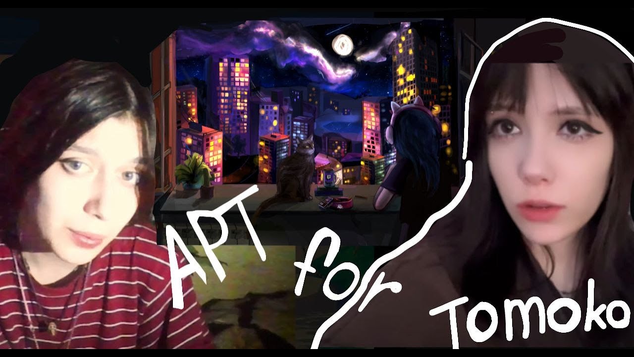 рисую Art для Tomoko - YouTube