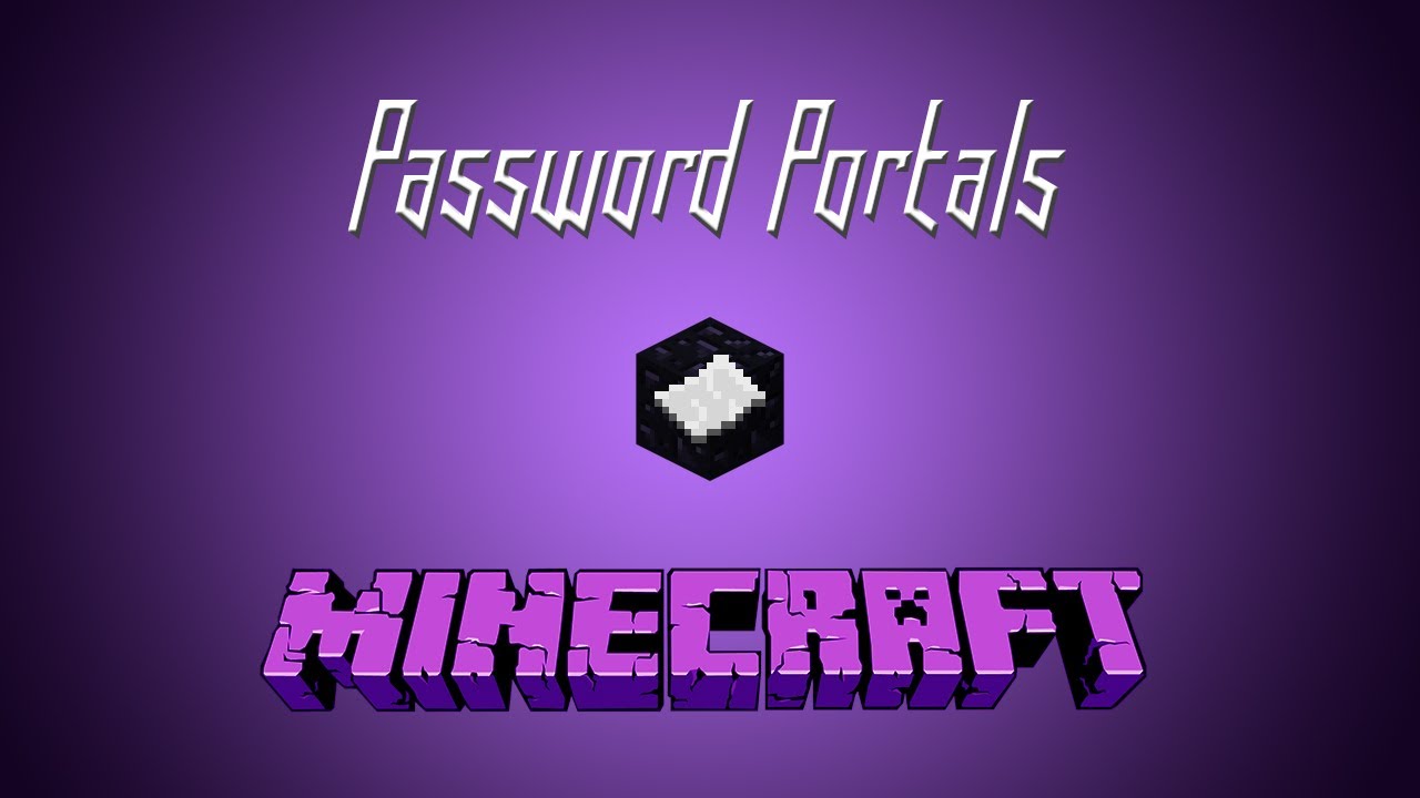 Minecraft - Password Portals - YouTube