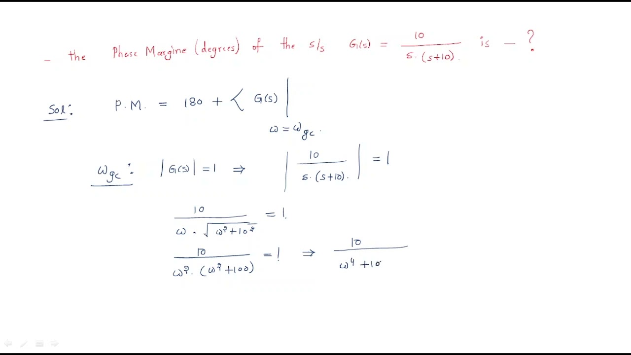 Bode plot | find Phase Margin | Example | Control Systems | Lec-91 ...