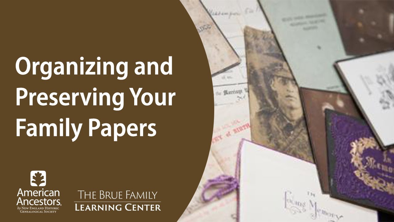 Organizing and Preserving Your Family Papers - YouTube
