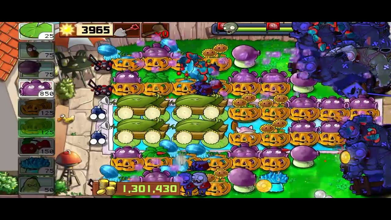 Plants vs Zombies Survival Endless 82-86 Flags - YouTube