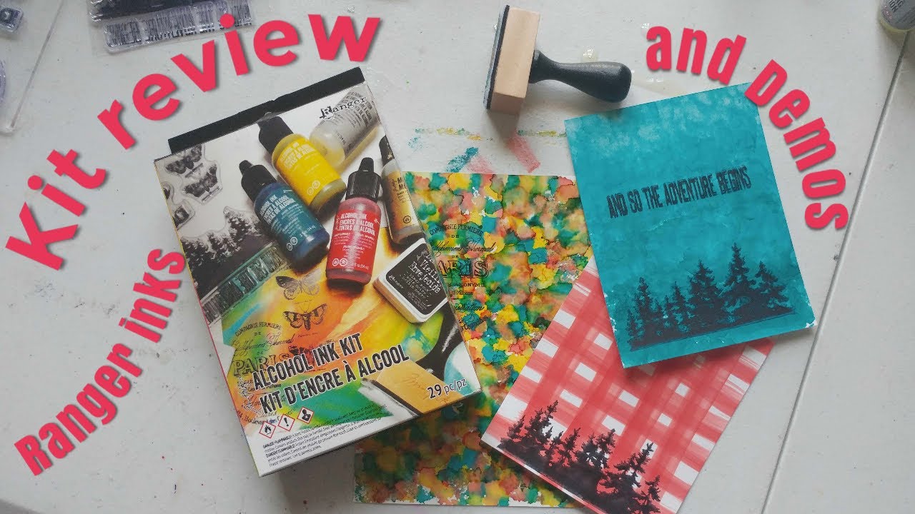 Ranger alcohol ink kit review and demo - YouTube
