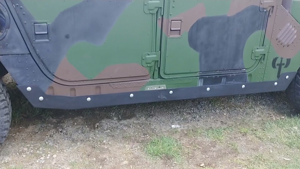 humvee h1 HMMWV Rock sliders Jeremy johnson - YouTube