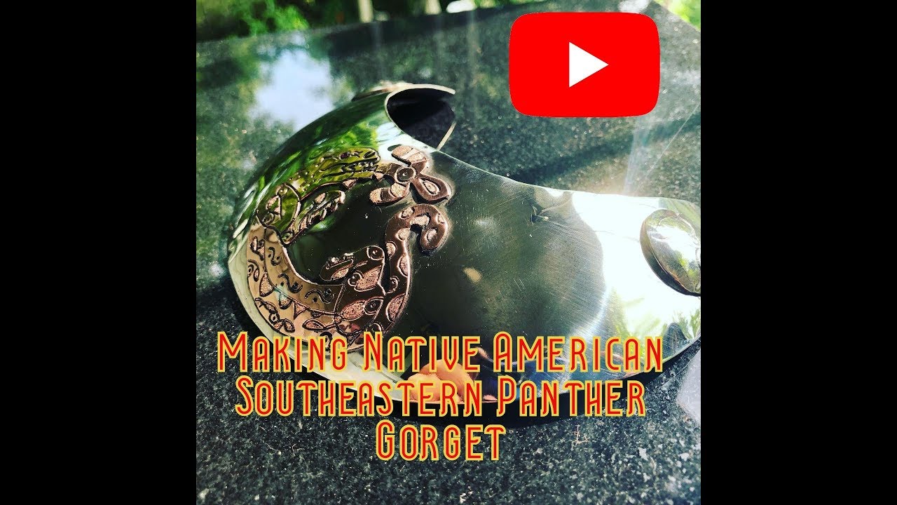 Making Native American Southeastern Panther Gorget - YouTube