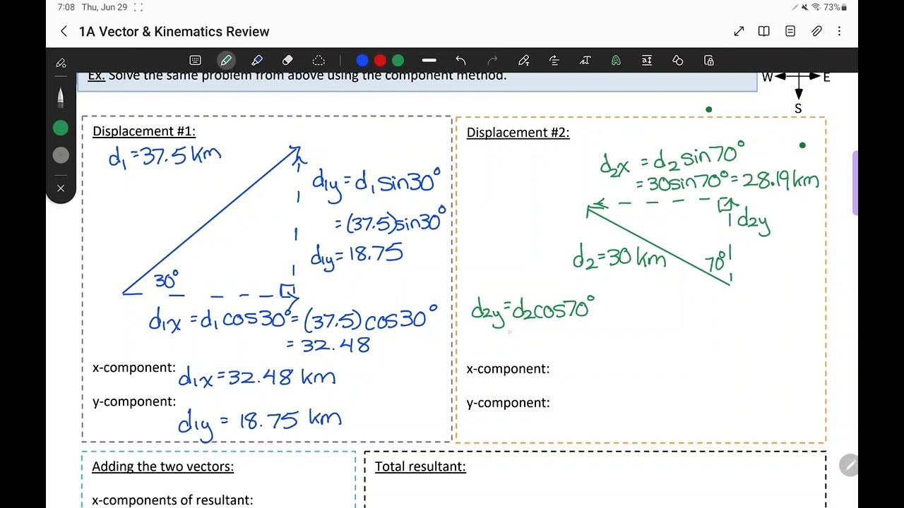 Vector & Kinematics Review 2 - YouTube