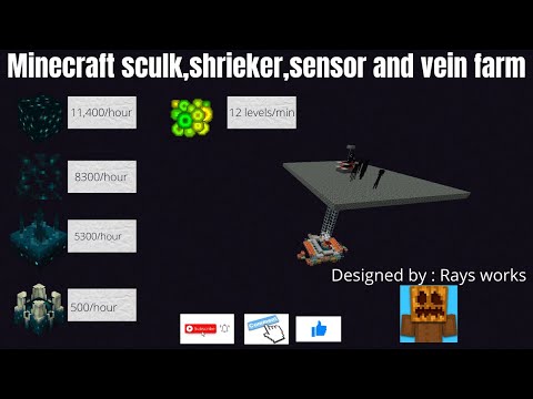 How to make a sculk,sensor,shrieker and a vein farm(full block to block ...