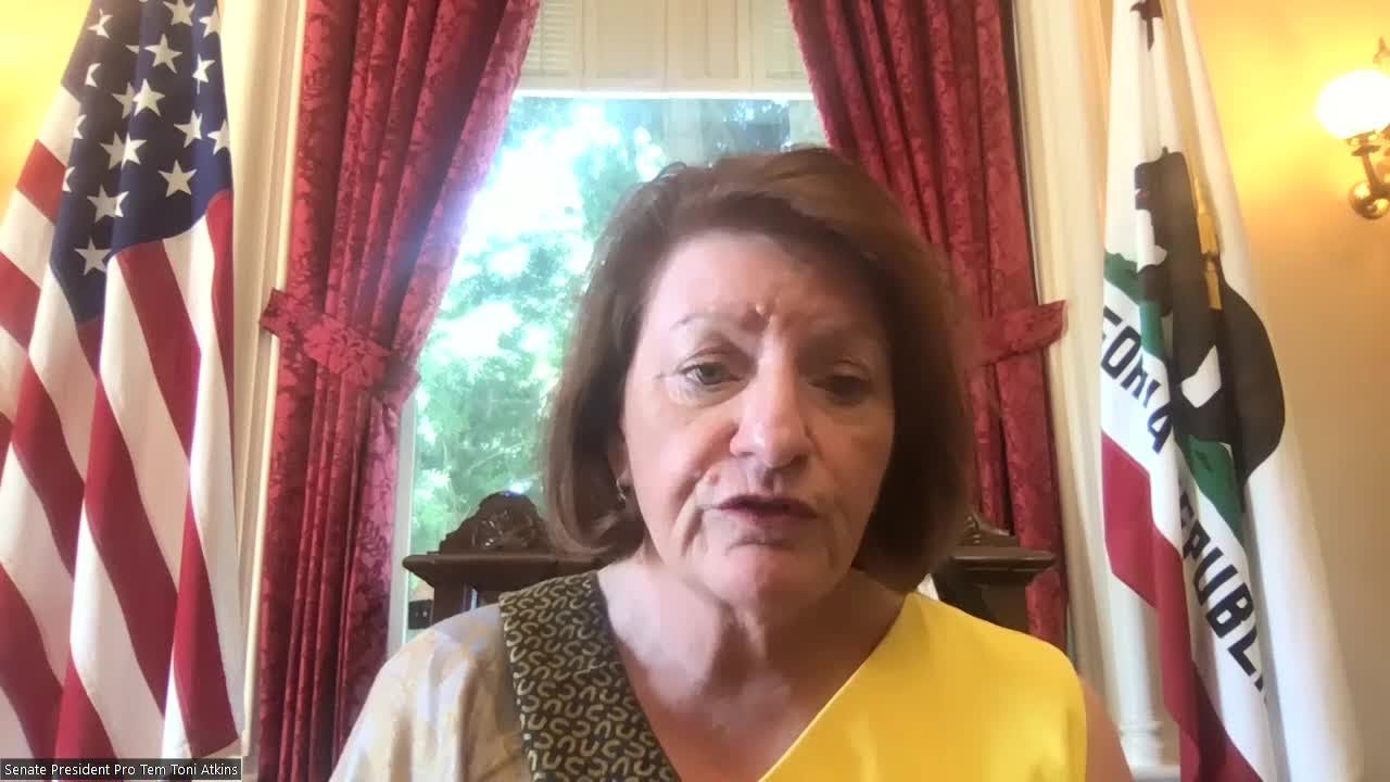 California Senator Toni Atkins speaks with ABC 10News about her ...