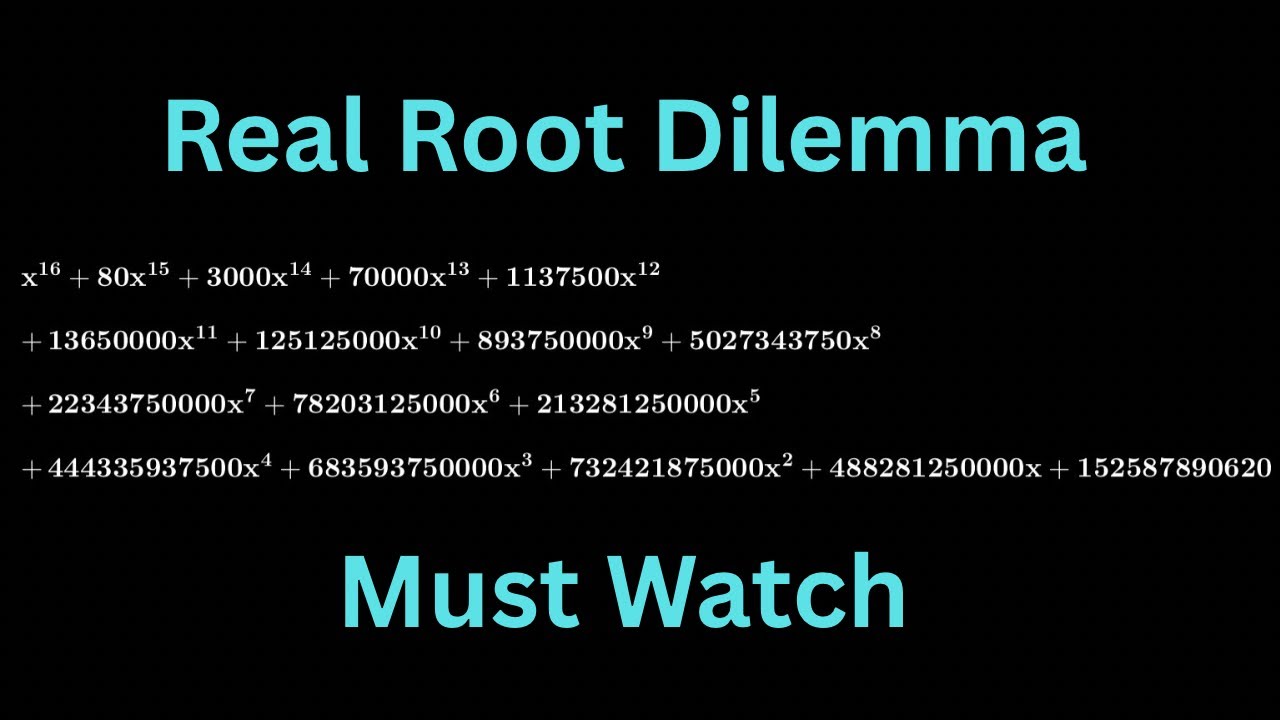 How many REAL roots does this 16th degree polynomial have ? - YouTube