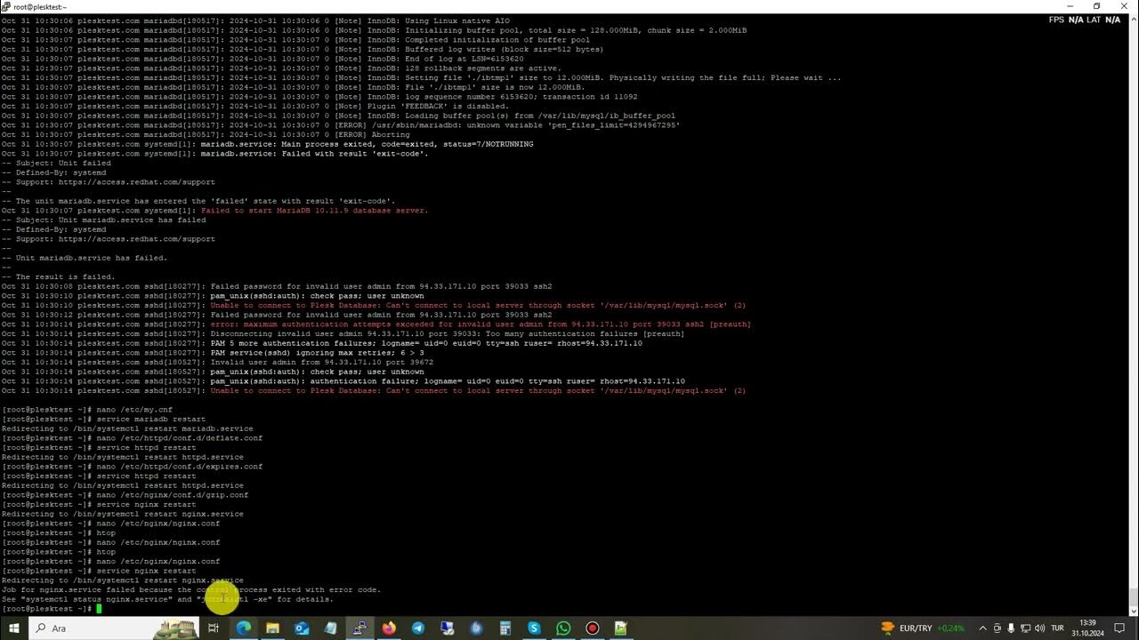 4-Plesk Panel Nginx ve apache optimizasyonu - YouTube