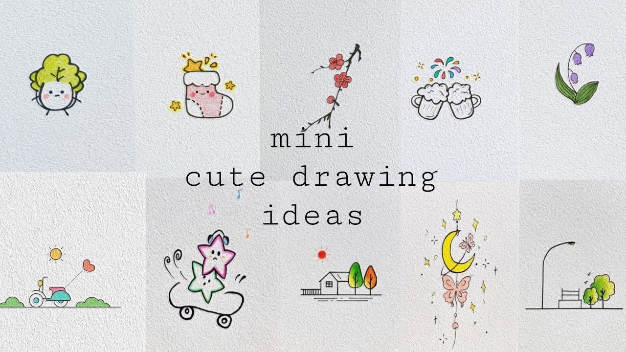Mini cute drawing ideas /@HandmadeEmotions08 | part 2 | - YouTube