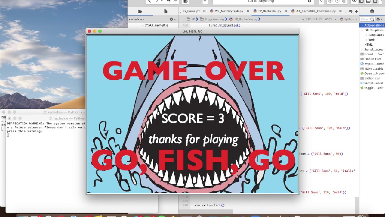 Go, Fish, Go Computer Game - YouTube