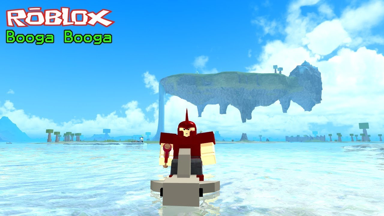 Roblox : Booga Booga #3 อัพเดทใหม่กับคนป่าขี่ฉลาม สามตลบ - YouTube