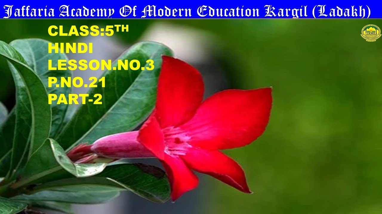 Class 5th Hindi Lesson no 3 p no 21 part 2 - YouTube