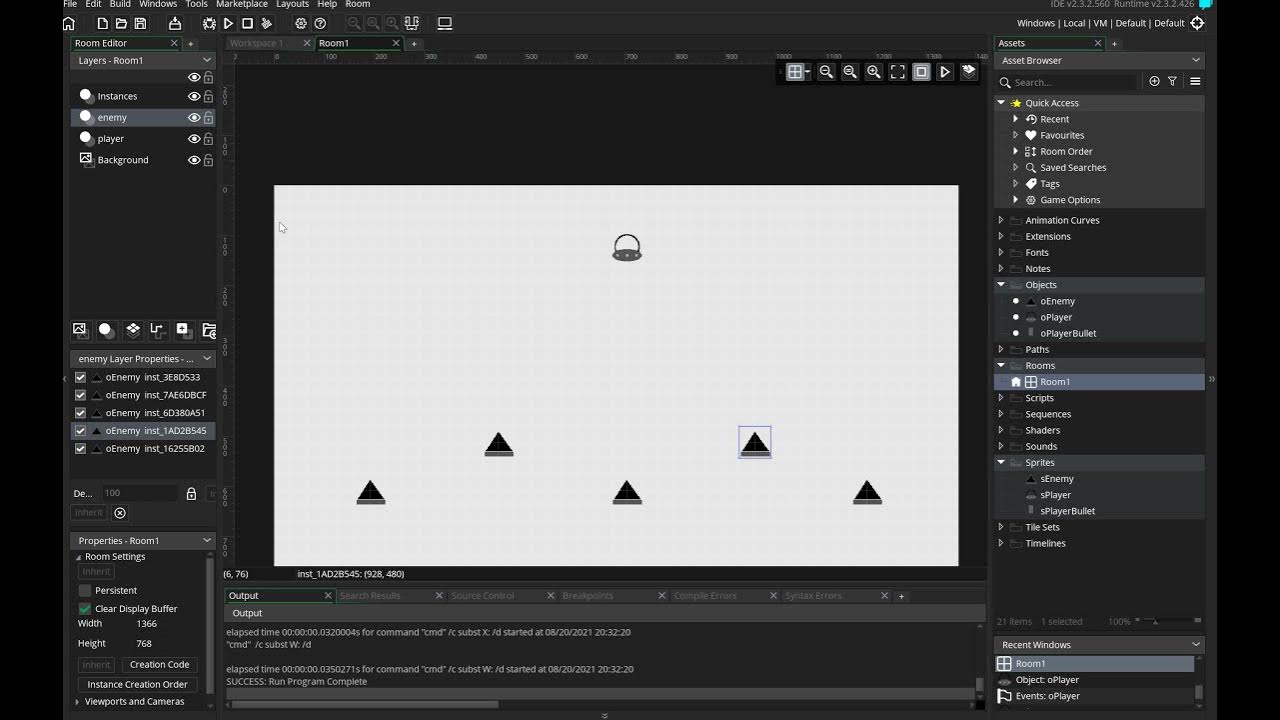 Basic Space Invaders Clone in GameMaker Studio 2 Drag and Drop [DND] - YouTube
