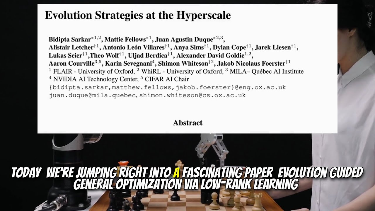 Evolution Strategies at the Hyperscale (Nov 2025) - YouTube