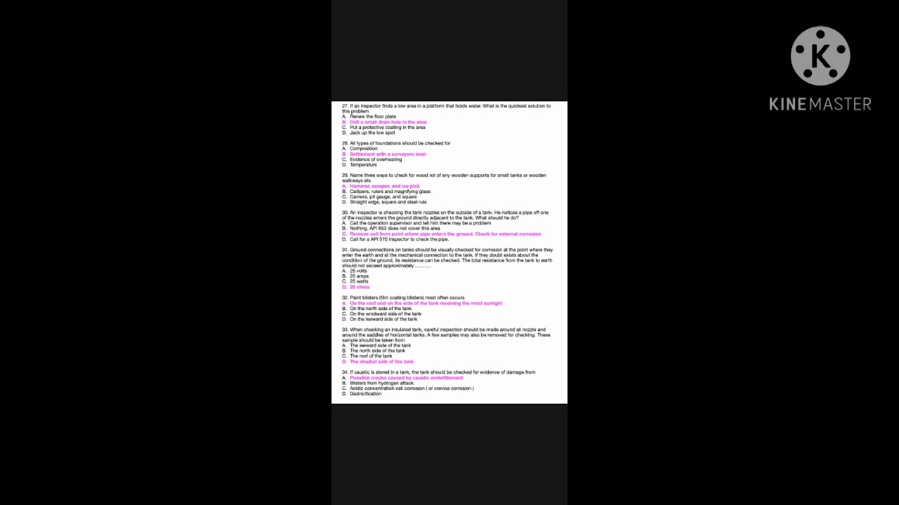 API RP - 575 Question Bank - YouTube