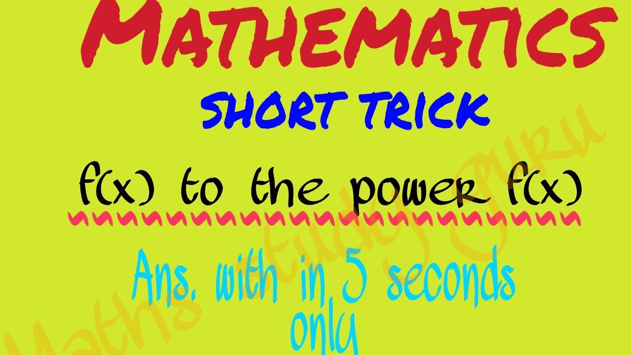 #Mathematics short trick# (Differentiation) By Raju sir - YouTube