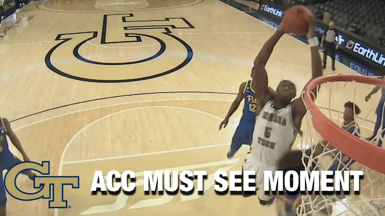 Georgia Tech's Moses Wright With A Thunderous Dunk | ACC Must See ...