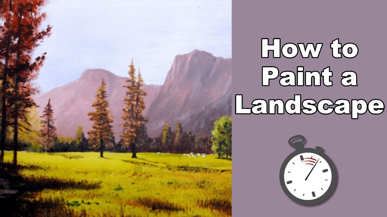 How to Paint an Early Morning Scene in the Mountains in Acrylic Time ...
