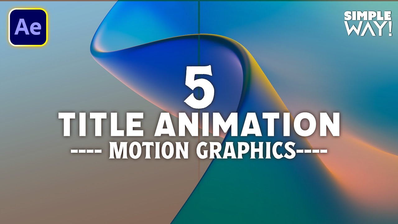 5 Title Text Animation in After Effects - Unique Text Animation ...