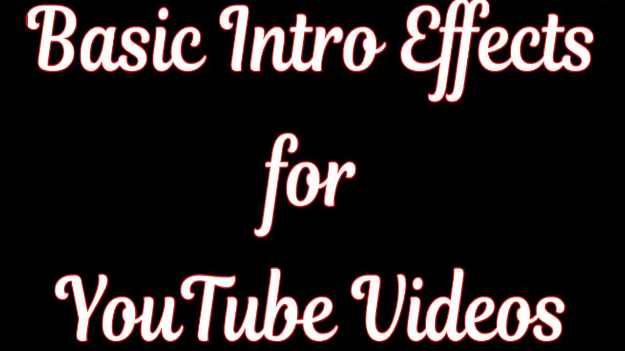 Basic Intro Video[Simple] - YouTube