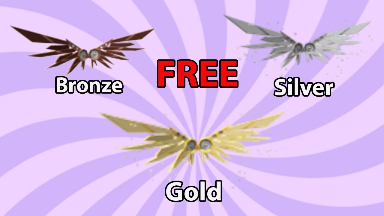 Get These 3 Free Golden Silver Bronze Wings Now Roblox Free Item And ...
