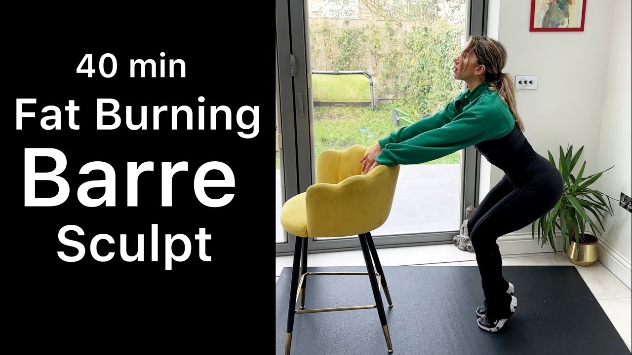 40 minute FAT Burning Barre home workout. Lengthen & Tone light ...