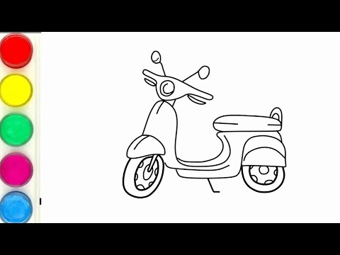 How to draw a scooty || scooty drawing ||scooty painting - YouTube