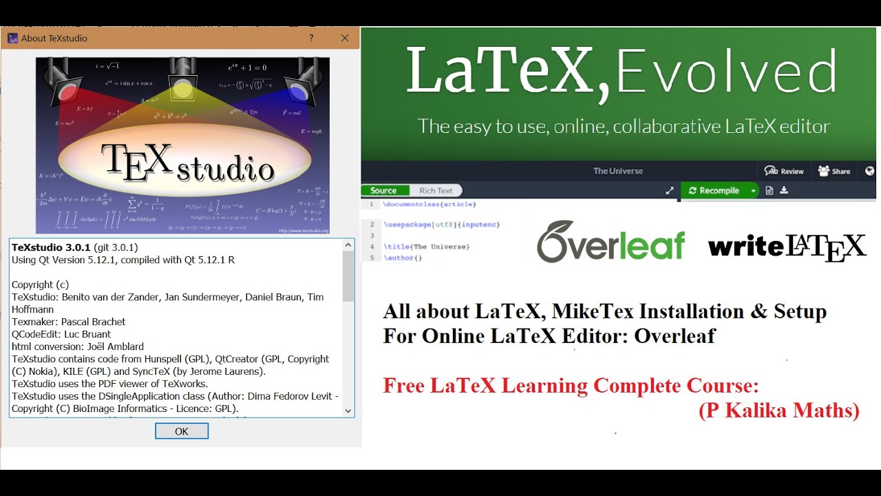 All about LaTeX Learning || Account Setup || Installation - YouTube
