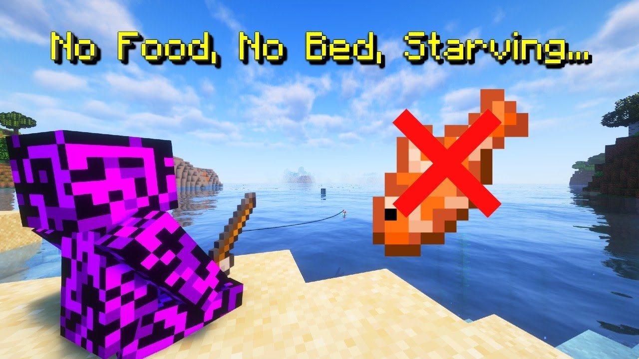 Surviving Without Food, a Bed, or Minecraft Skills - YouTube