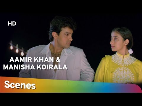 Aamir Khan & Manisha Koirala scenes from Mann -  Superhit 90's Romantic Movie