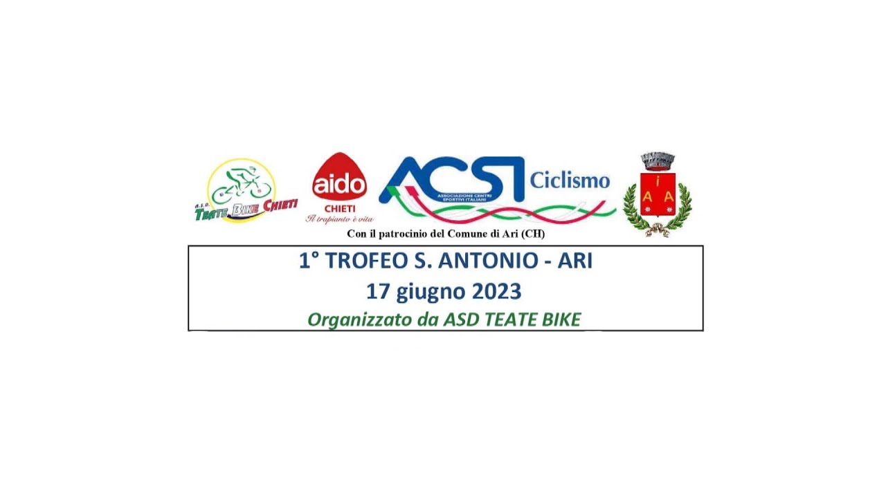 ARI 1° TROFEO SANT'ANTONIO CATEGORIA AMATORI . ORGANIZZAZIONE TEATE ...