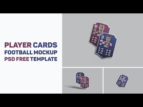 FREE Football Player Cards Mockup PSD Template Editable download - YouTube