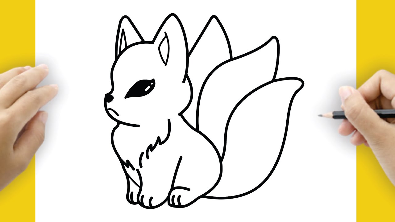 How To Draw Kitsune Easy Step By Step Drawing Tutorial Youtube