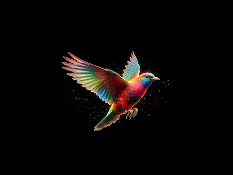 1 Hour Bird Hologram Video part 2 Relaxing 3D Hologram Video  Stunning Visuals Smartphone Projector