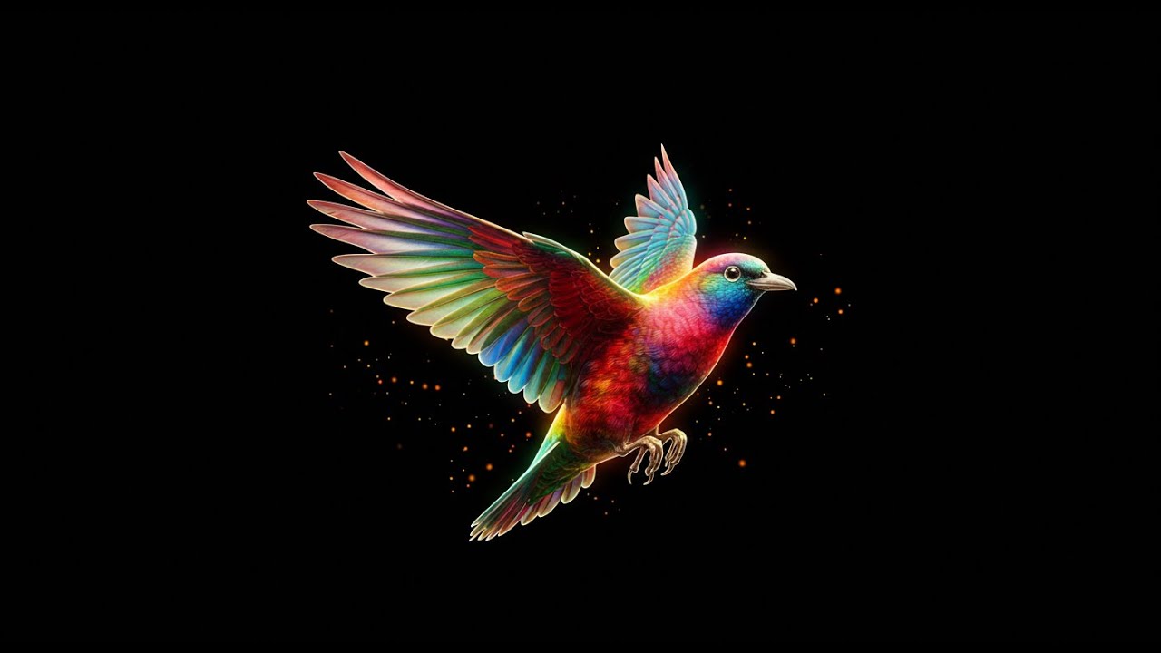 1 Hour Bird Hologram Video part 2 Relaxing 3D Hologram Video Stunning ...