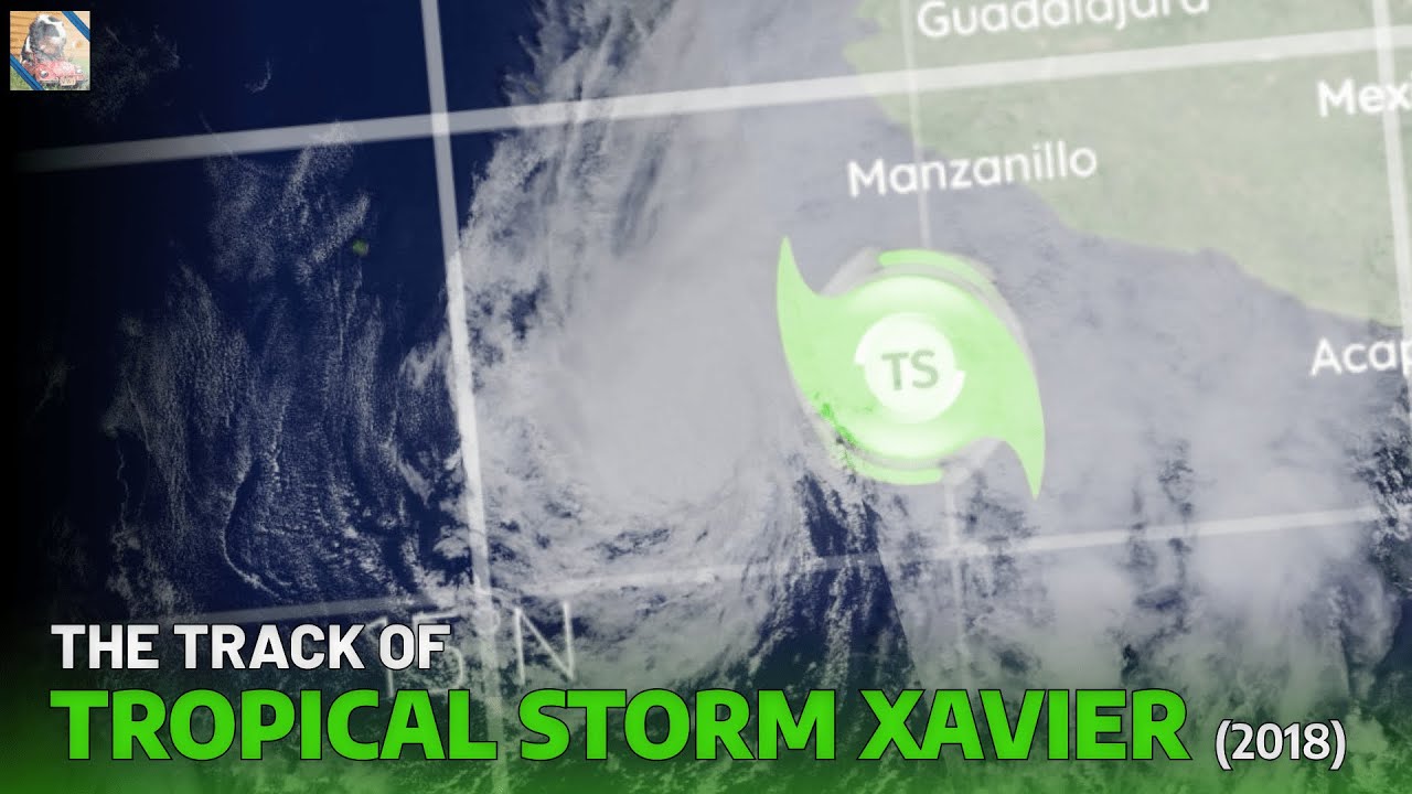 The Track of Tropical Storm Xavier (2018) - YouTube