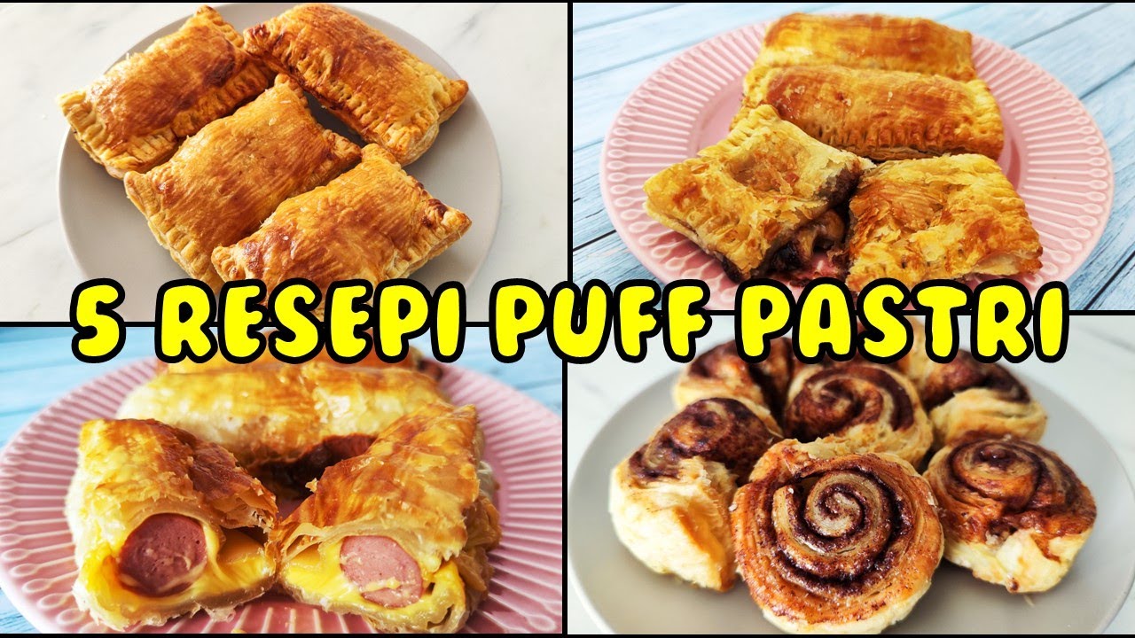 5 Resepi Kudapan Mudah Hanya Guna Pastri Puff Segera Je! - YouTube