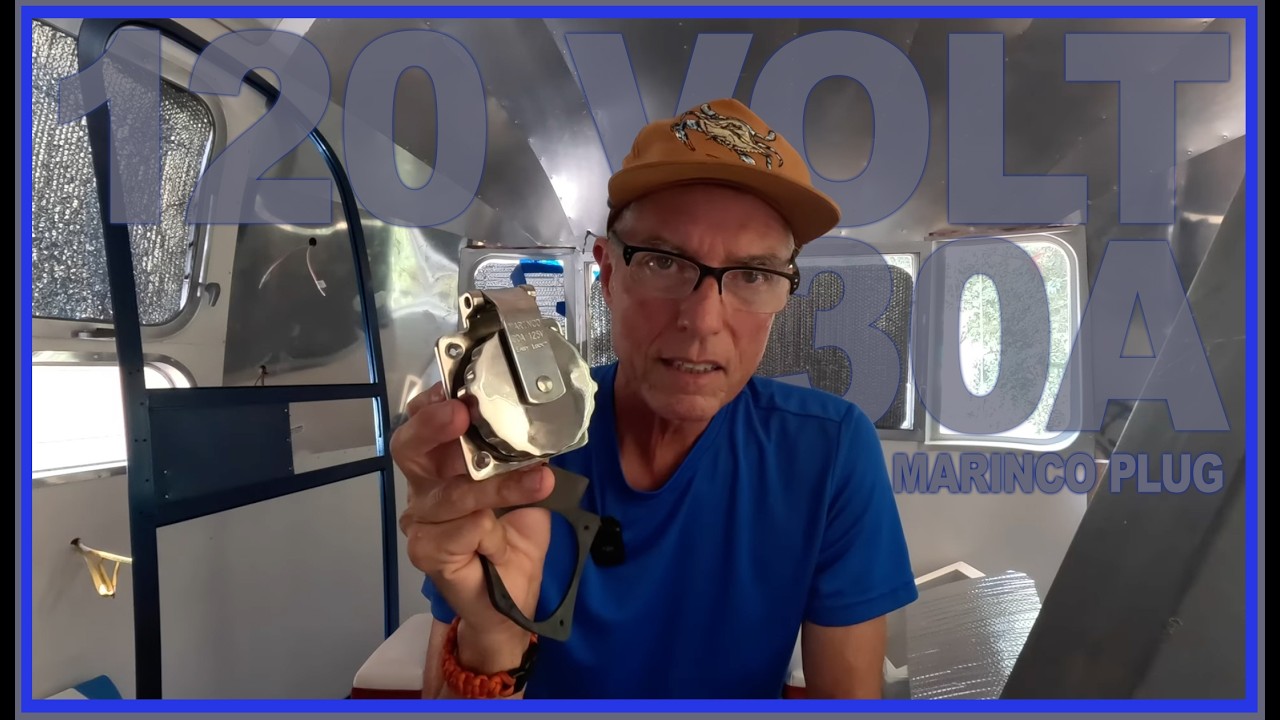 Airstream Electrical - Shore to Trailer 30A Marinco Plug Install - YouTube