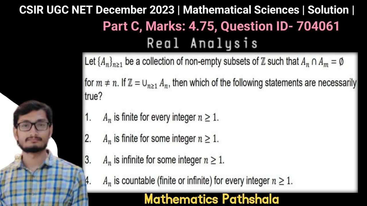 Csir Ugc Net December 2023 Mathematical Sciences Real Analysis Part C Questions Id