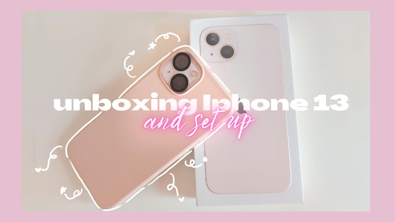 ~iphone 13 *pink*~🌸 unboxing and set up (+ case try on) - YouTube